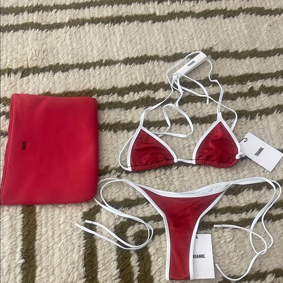 triangl swimwear | Swim | Triangl Vinca Nasse Red Triangle Bikini Set ...